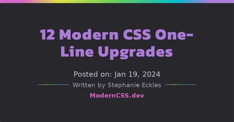 Modern Css One Line Upgrades Rhypeurls