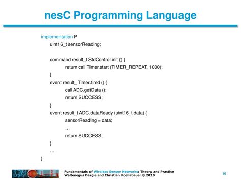 Ppt Chapter 12 Sensor Network Programming Powerpoint Presentation