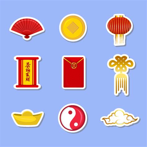 Chinese New Year Icon Set 4124930 Vector Art At Vecteezy