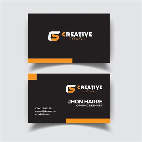 Carte De Visite Corporate Design Vecteur Premium