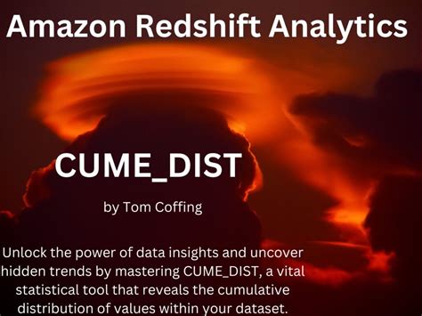 Amazon Redshift Analytics Cumedist Software Connecting All Databases