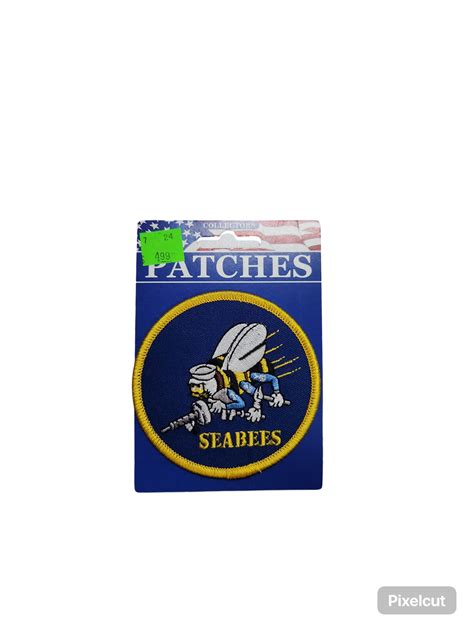 Usn Seabees Gold Patch