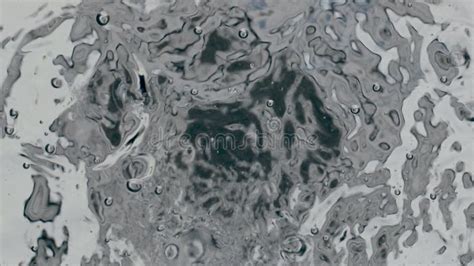 Mineral Aqua Bubbling Inside Container Closeup Water Seething Actively Glass Stock Video