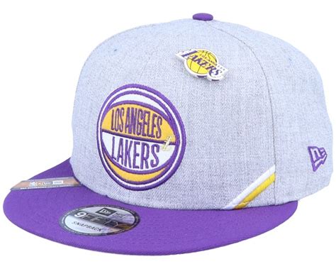 La Lakers Draft 9fifty Heather Greypurple Snapback New Era Caps