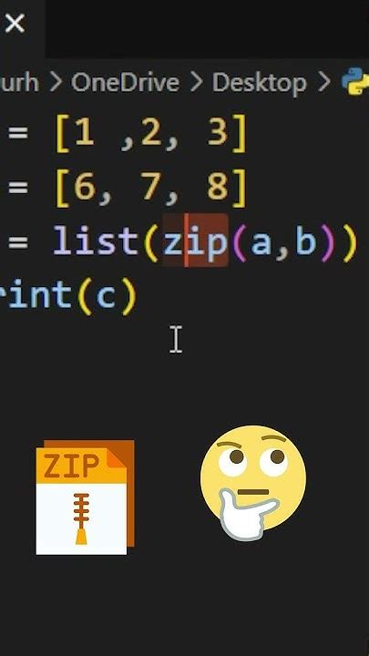 Python Zip Function Explained In 1 Minute Shorts Python Youtube