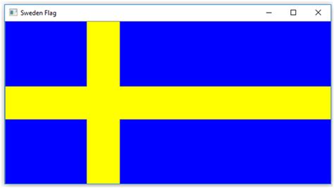 Drawing Of Flag Sweden Image Processing In Python