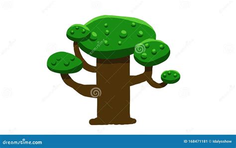 Caramel Green Tree Stock Illustration Illustration Of Autumn 168471181