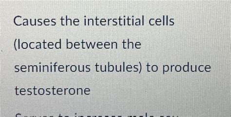 Solved Causes The Interstitial Cells Located Between The