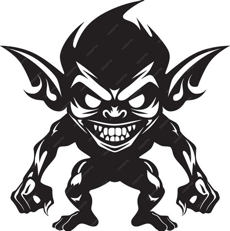 Grimace Gargoyle Evil Goblin Logo Nefarious Imp Dynamic Goblin Emblem