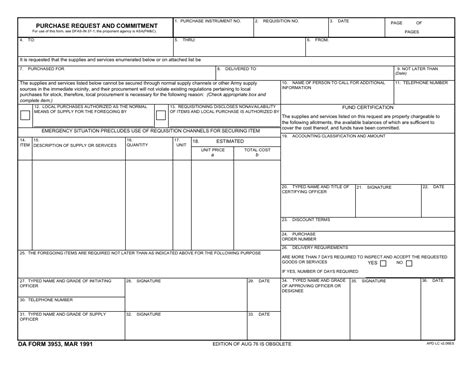 DA Form 3953 - Fill Out, Sign Online and Download Fillable PDF ...