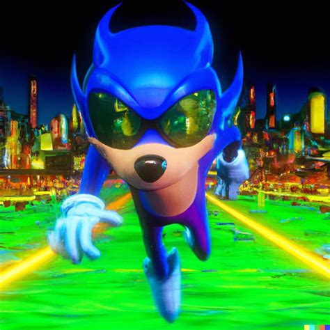 Sonic The Hedgehog In The Matrix 1999 R Dalle2