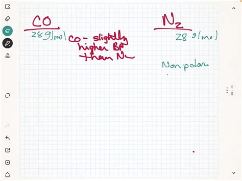 Explain Why Co Has A Slightly Higher Boiling Point Than N2