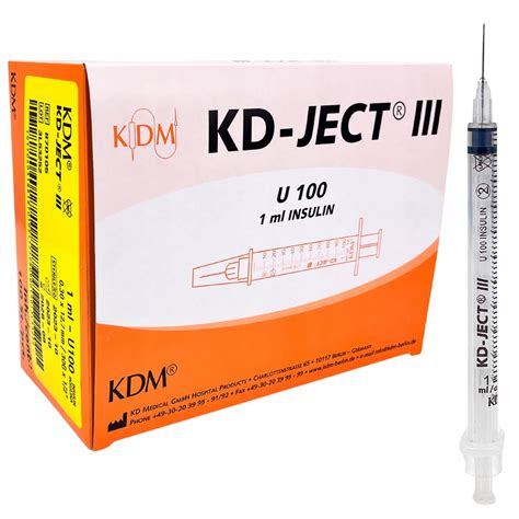 Strzykawka insulinowa igła wtopiona 0 30x12 7mm 1ml KD JECT III KDM
