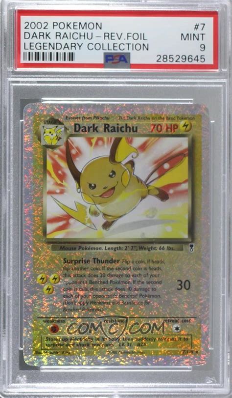 2002 Pokemon Legendary Collection Base Reverse Foil 7 Dark