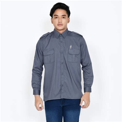 Jual Baju PDL Lapangan Baju PDL Lengan Panjang PDL Custom Bordir Seragam Kerja Pria BajuLapangan