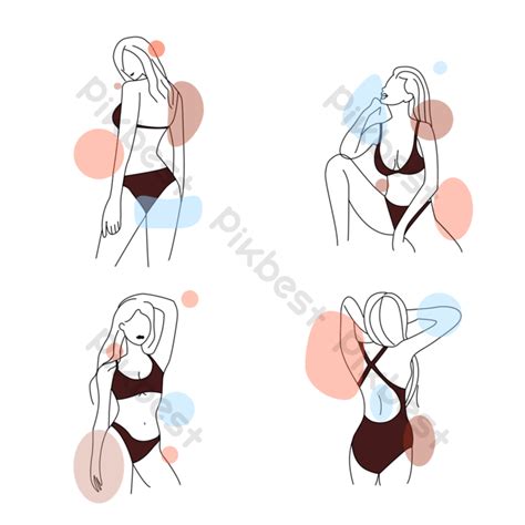 Female Elegant Sexy Art Line Outline PNG Images PSD Free Download Pikbest