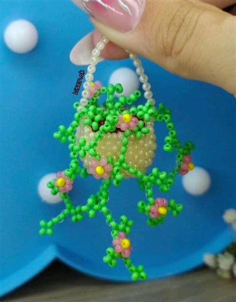 схема на плющ из бисера амигуруми