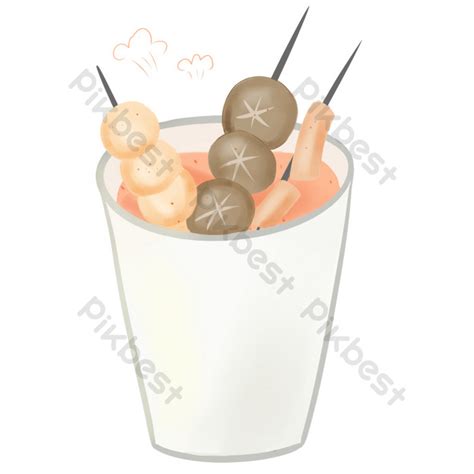 손으로 그린 흰 종이 컵 무리 향 일러스트 Png Psd 무료 다운로드 Pikbest