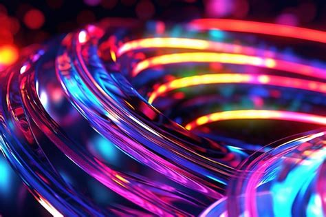 Premium Photo Abstract Digital Background With Glowing Lines