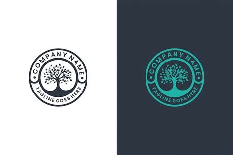 Premium Vector Green Tree Logo Design Template Emblem