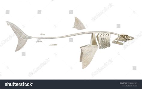 3d Rendered Illustration Shark Anatomy Skeletal Stock Illustration