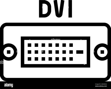 Dvi Computer Port Line Icon Vector Illustration Stock Vector Image And Art Alamy