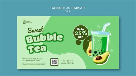 Free Psd Delicious Bubble Tea Instagram Posts Template