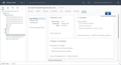Patch ESXi Host Using Update Manager Mastering VMware