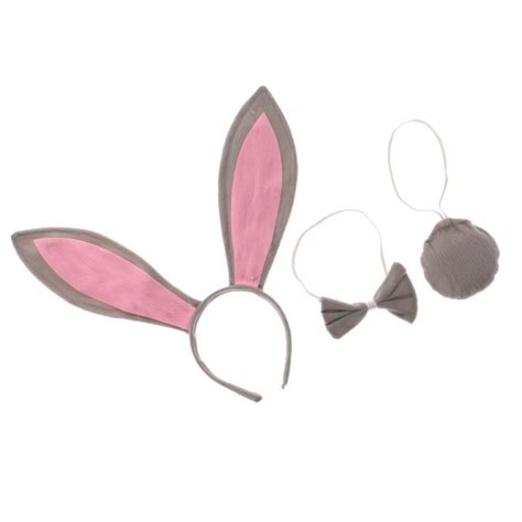 3pcs Woman Girls Rabbit Bunny Ears Headband Tail Bow Tie For Cosplay