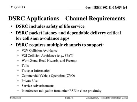 PPT Dedicated Short Range Communication DSRC Applications Tutorial PowerPoint Presentation