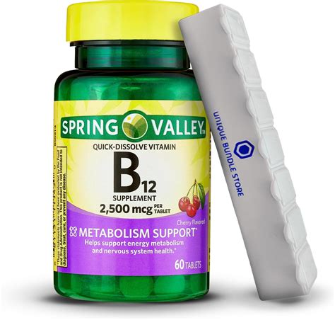 Amazon Spring Valley Vitamin B12 Quick Dissolve Tablets 2 500 Mcg Cherry Flavor 120