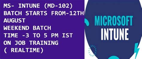 Ashis Kumar Padhi On Linkedin Hi Guys Ms Intune Batch Starts From