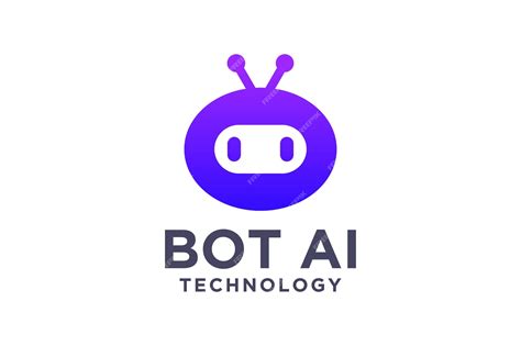 봇 로고 디자인 컨셉 가상 스마트 어시스턴트 봇 아이콘 로봇 헤드 고객 지원 서비스 프리미엄 벡터