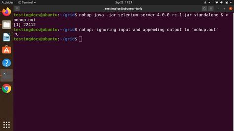 Run Selenium Grid In Background On Linux TestingDocs