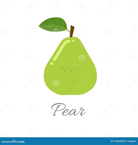 Pear Icon With Title Stock Vector Illustration Of Card 125624418