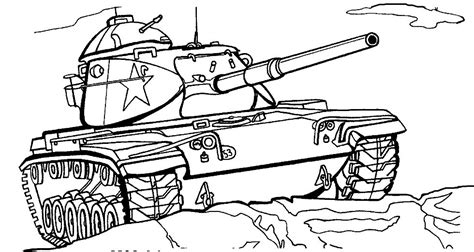 Раскраска танка World of Tanks Patton онлайн
