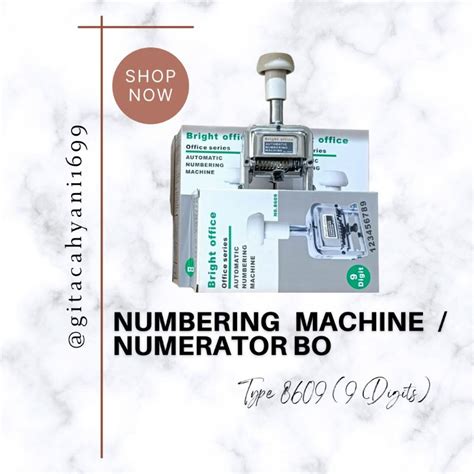 Numbering Machine 9 Digit Numerator Bright Office 9 Digits Type