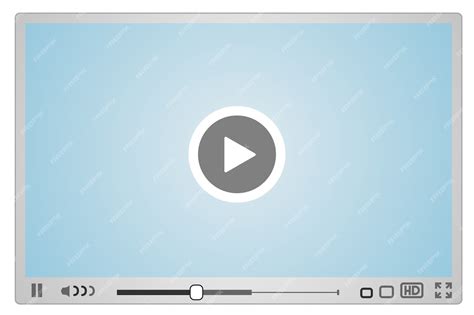 웹 비디오 플레이어 용 스킨 최소한의 디자인 무료 벡터