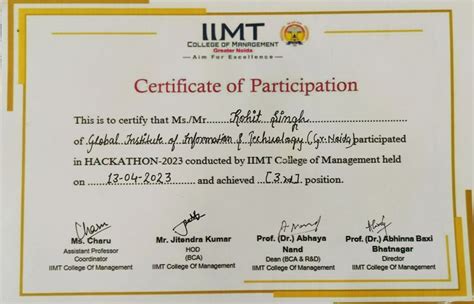 rohit singh on linkedin i got a 3rd position in the hackathon