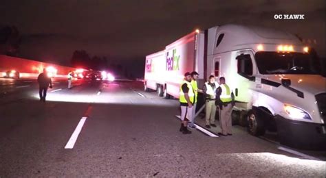 Wrong Way Driver Two Semis Crash On 57 Freeway In Brea Orange County