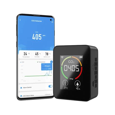 Carbon Dioxide Analyzer Ndir Sensor Carbon Dioxide Analyzer With Tuya Wifi Humidity Detector