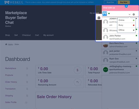 Marketplace Buyer Seller Chat For Woocommerce Webkul