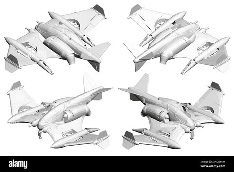 Four White Airplanes Are Shown In A Row Each With A Same Design The Planes Are All Similar In