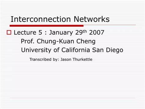 Ppt Interconnection Networks Powerpoint Presentation Free Download
