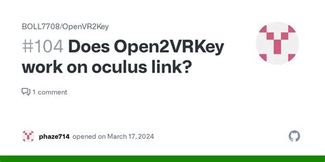 Does Open VRKey Work On Oculus Link Issue BOLL OpenVR Key GitHub