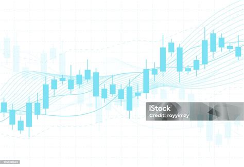 사업 배경 디자인에 무역 하는 주식 시장 투자의 캔 들 스틱 그래프 차트 낙관적인 포인트 그래프의 추세입니다 벡터 일러스트 레이