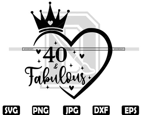 40 And Fabulous Svg 40th Birthday Svg Birthday Svg 40 Svg Svg