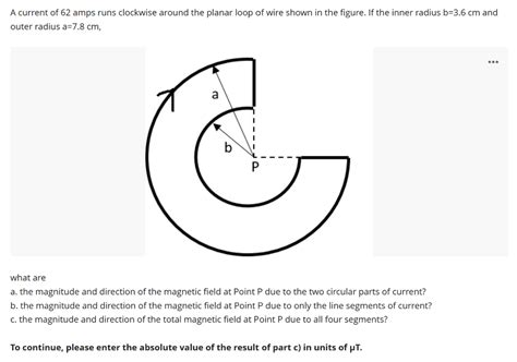 solved a current of 62 amps runs clockwise around the planar
