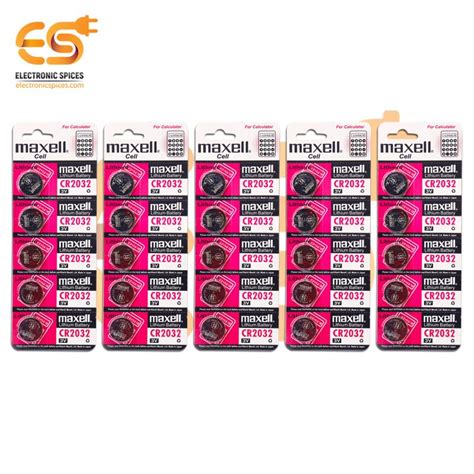Buy CR2032 3V Non Rechargeable Coin Cells Pack Of 25 Cells