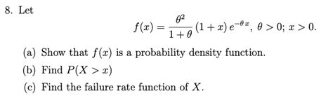 Solved 8 Let F X E 0 0 X 0 1 1 E A Show That